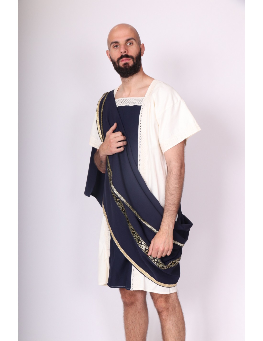 Men's short Roman costume with toga