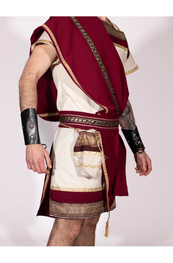 White and gold Roman bag