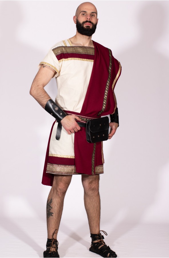 Men's short Roman costume with toga