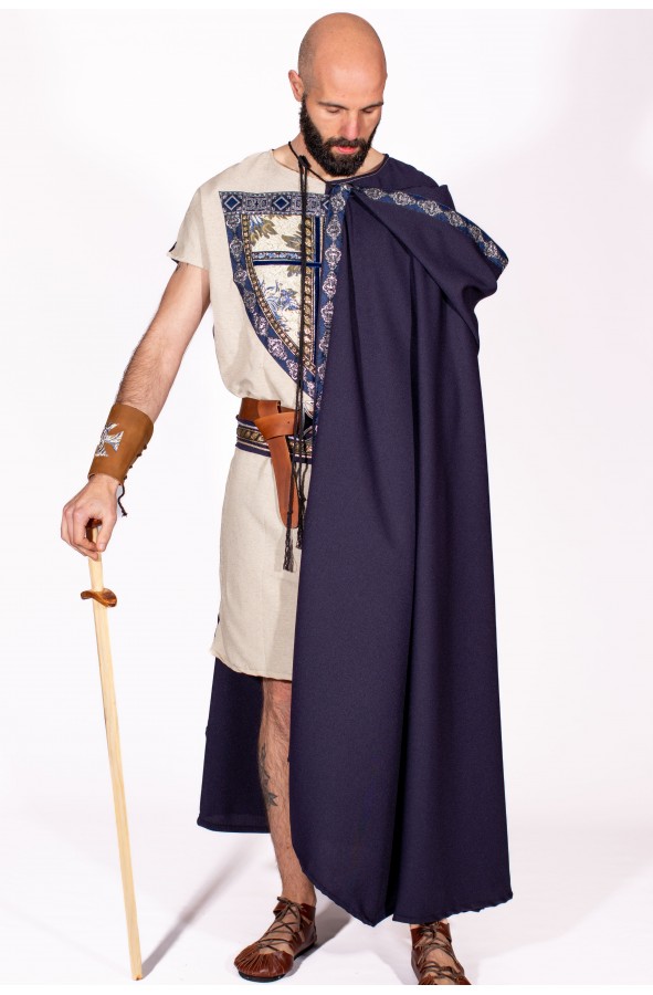 Medieval costume primitive Blue Knight.