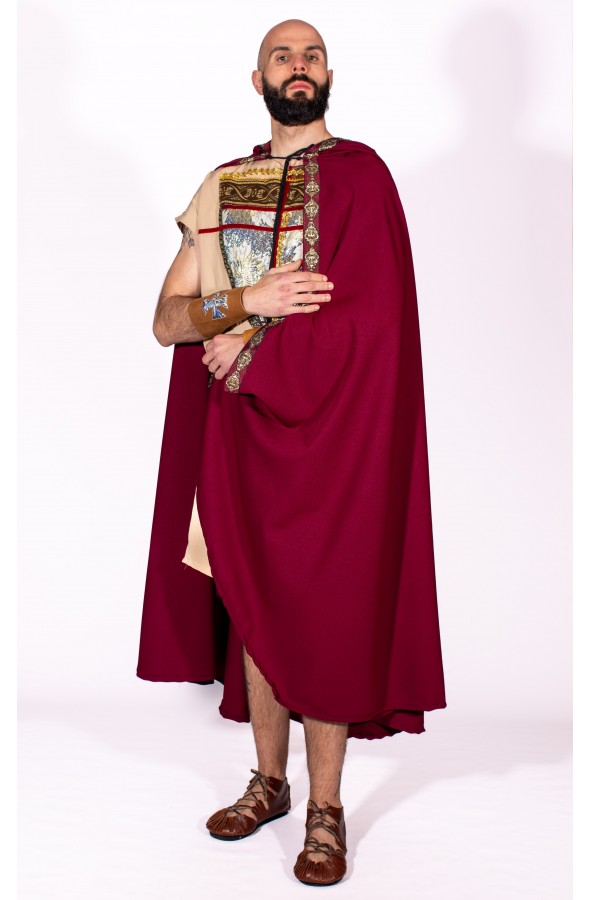 Medieval maroon medieval knight's or medieval warrior's cloak
