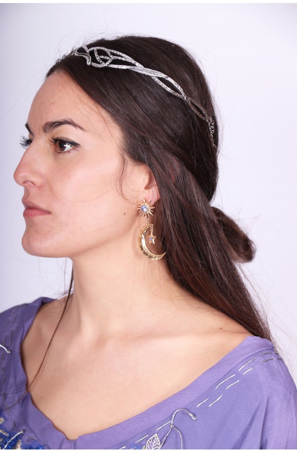 Medieval silver tiara with branches